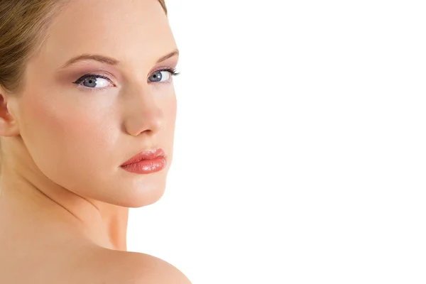 Attractive young model looking over shoulder Stock Photo by ...