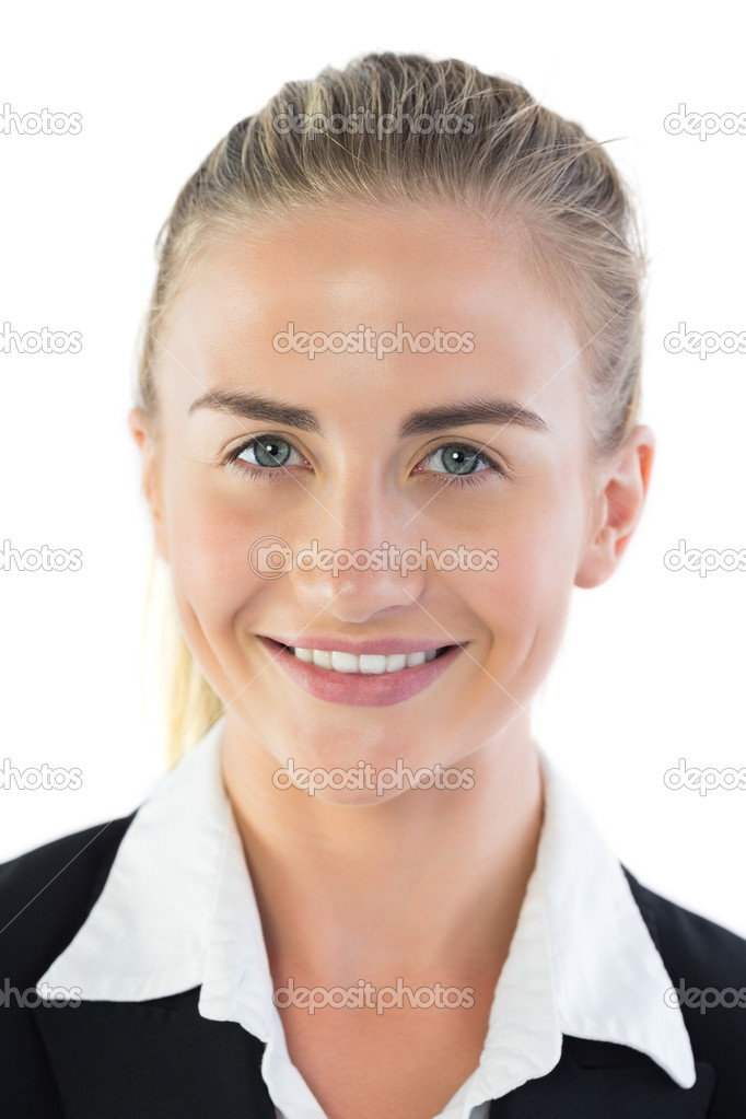 Portrait of attractive blonde businesswoman — Stock Photo ... Portrait of attractive blonde businesswoman — Stock Photo ...