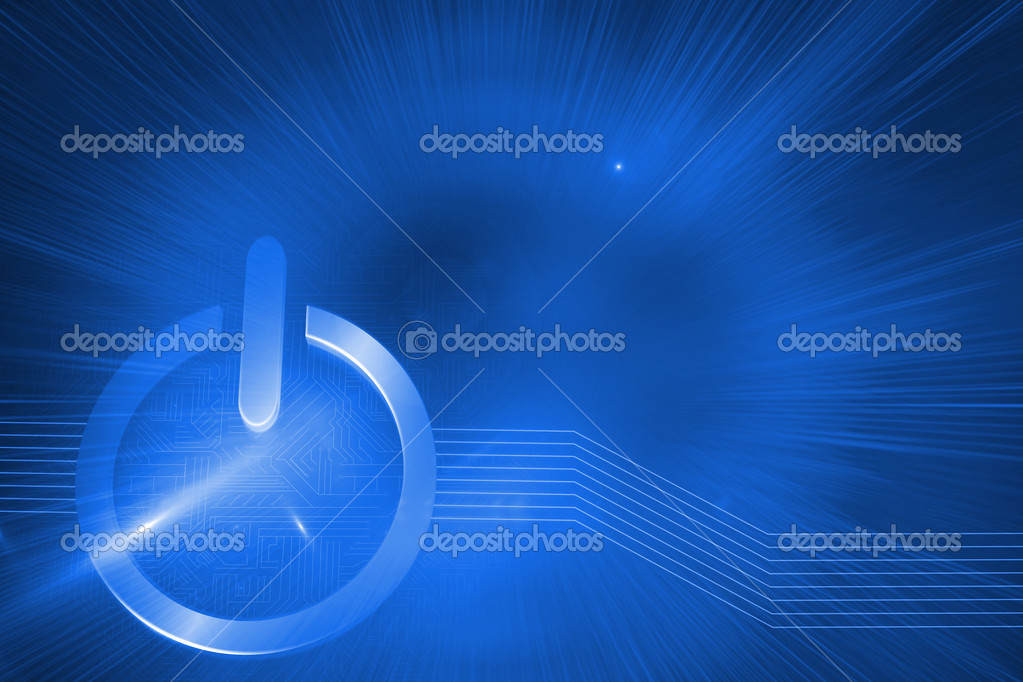 Glowing turn off button in left corner — Stock Photo © Wavebreakmedia ...