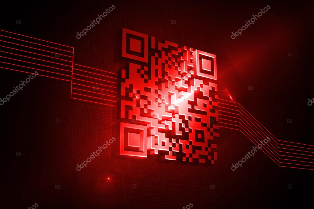 Shiny red barcode on black background — Stock Photo © Wavebreakmedia ...