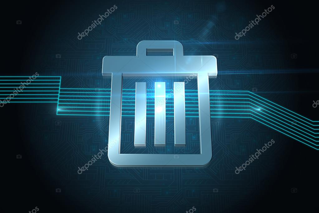 Bin symbol on technical background Stock Photo by ©Wavebreakmedia 36252579