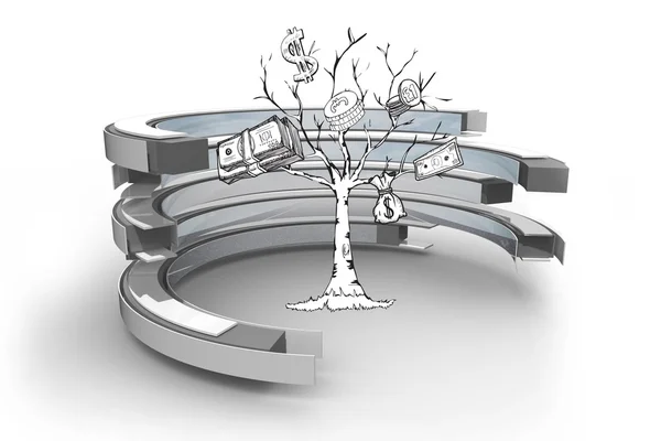 Media brainstorm in a curved structure Stock Illustration by ...