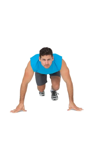 Portrait of a determined young man doing push ups - Stock Image ...