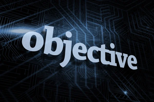 Objective against futuristic black background — Stock Photo ...