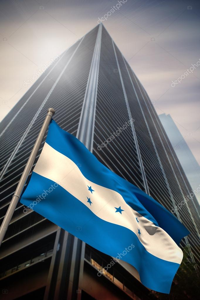 Composite image of honduras national flag — Stock Photo ...