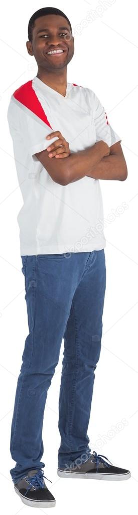 Football fan looking at camera — Stock Photo © Wavebreakmedia #48244311