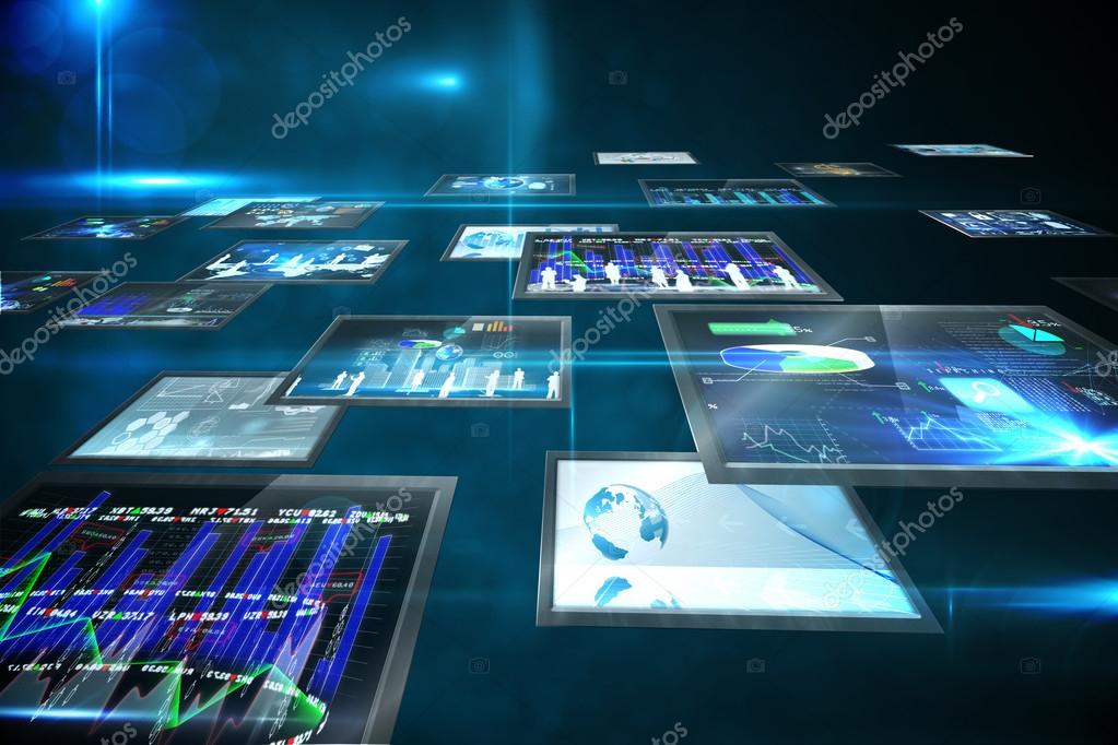 Screen collage showing business images Stock Photo by ©Wavebreakmedia ...