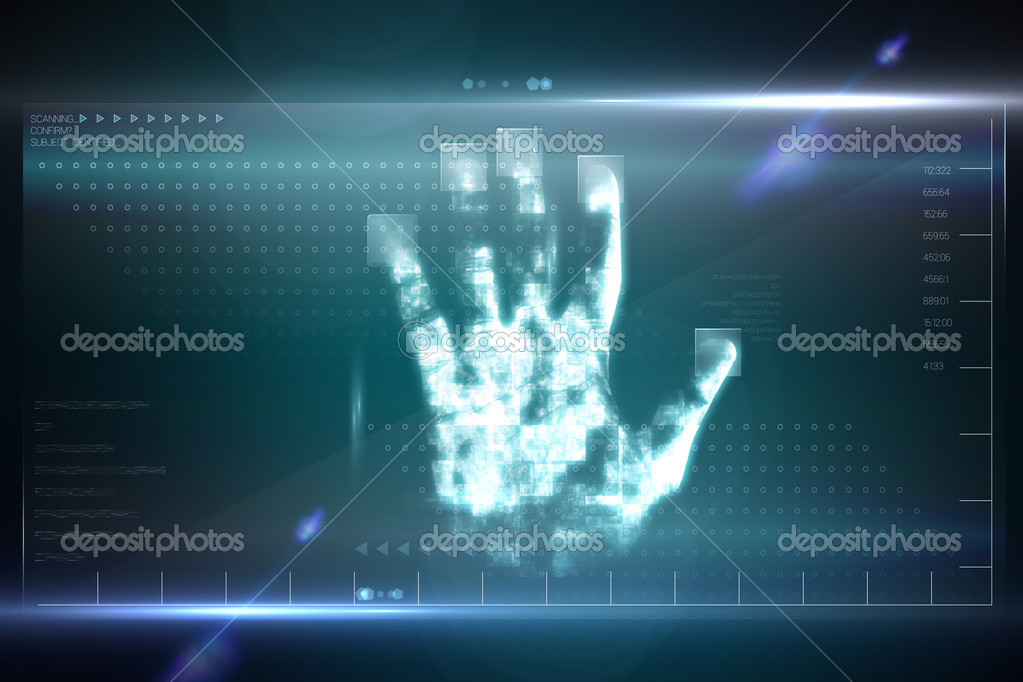 Digital security hand print scan Stock Photo by ©Wavebreakmedia 48332039