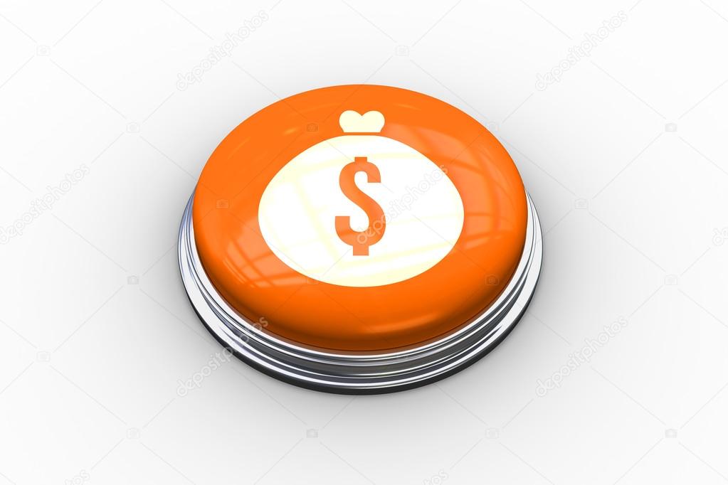 Money bag graphic on button — Stock Photo © Wavebreakmedia #49990303