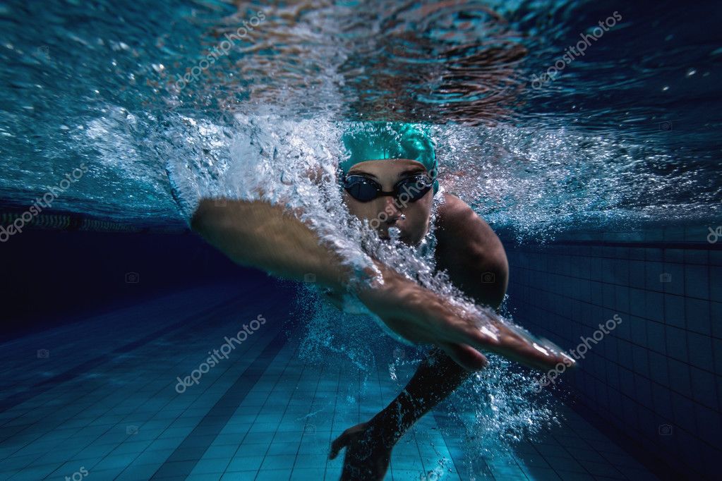 Fit swimmer training by himself — Stock Photo © Wavebreakmedia #50042441