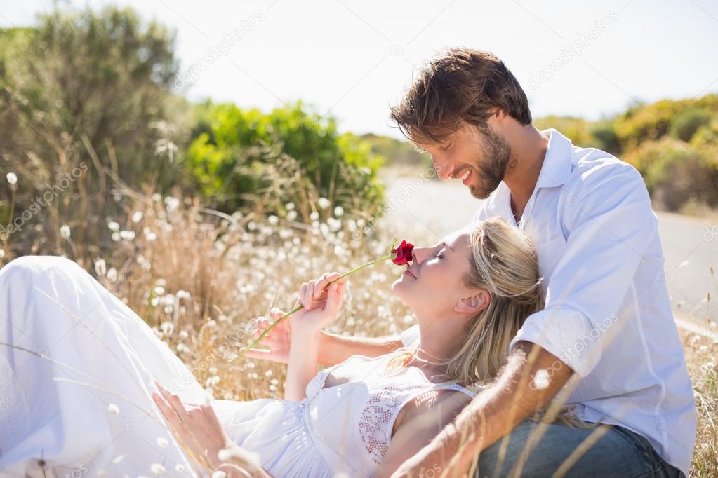 Couple relaxing in the countryside — Stock Photo © Wavebreakmedia #50056191