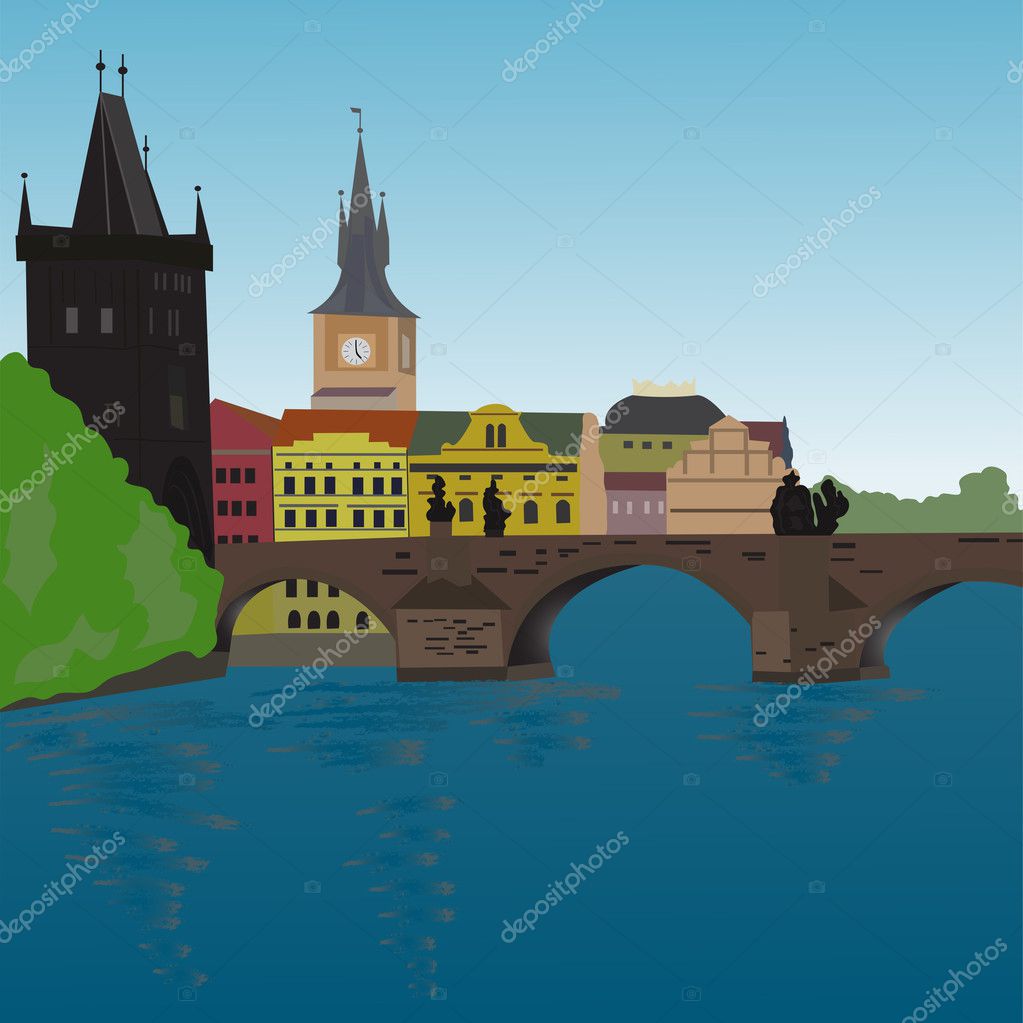 Charles Bridge Stock Vector Image by ©laraslk #13424407