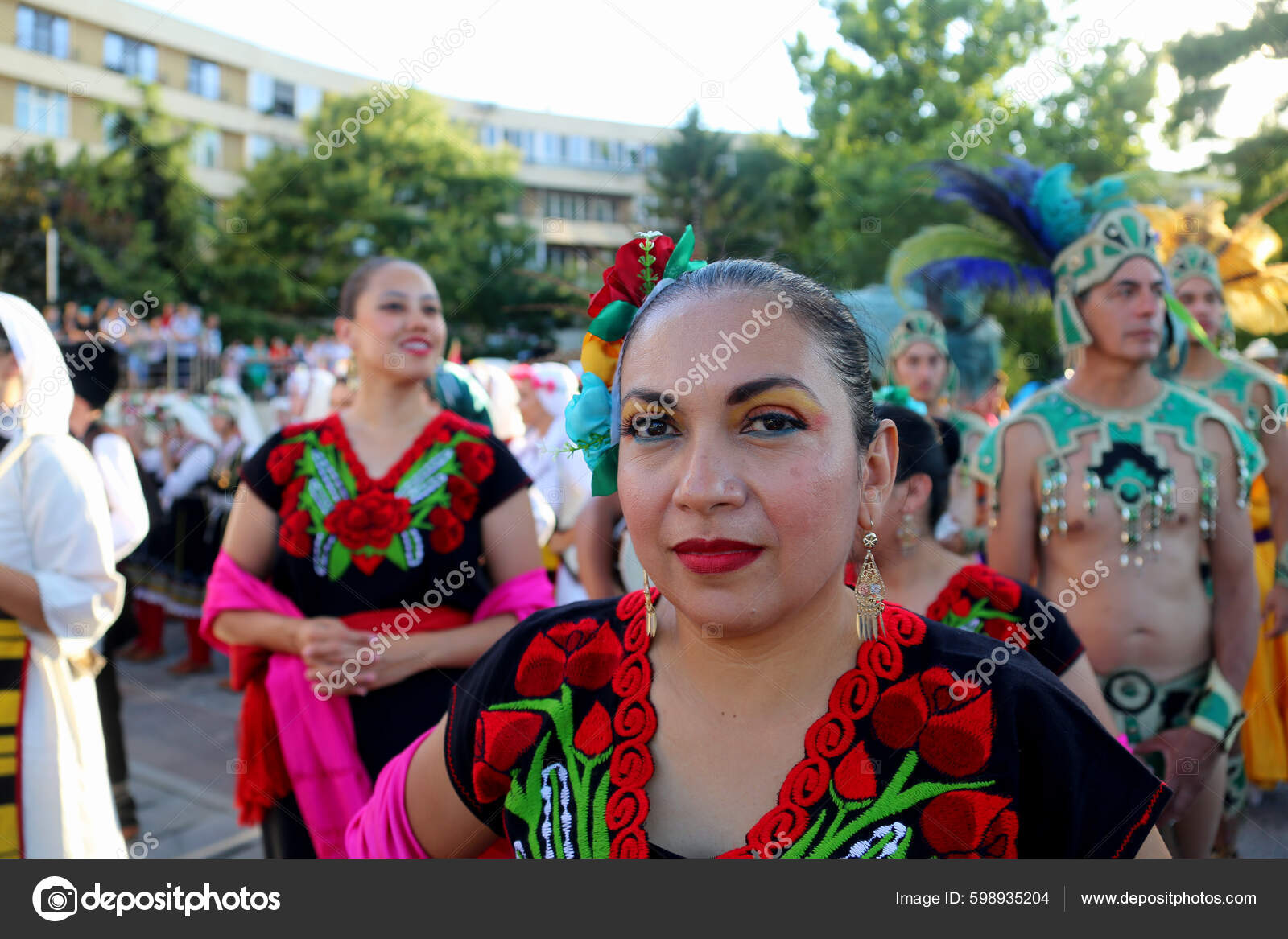 Tulcea Romania August Mexican Dancer Traditional Costume International ...