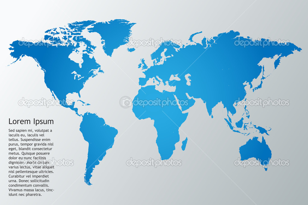 Ilustración del mapa mundial Vector de Stock de ©smarques27 38030797