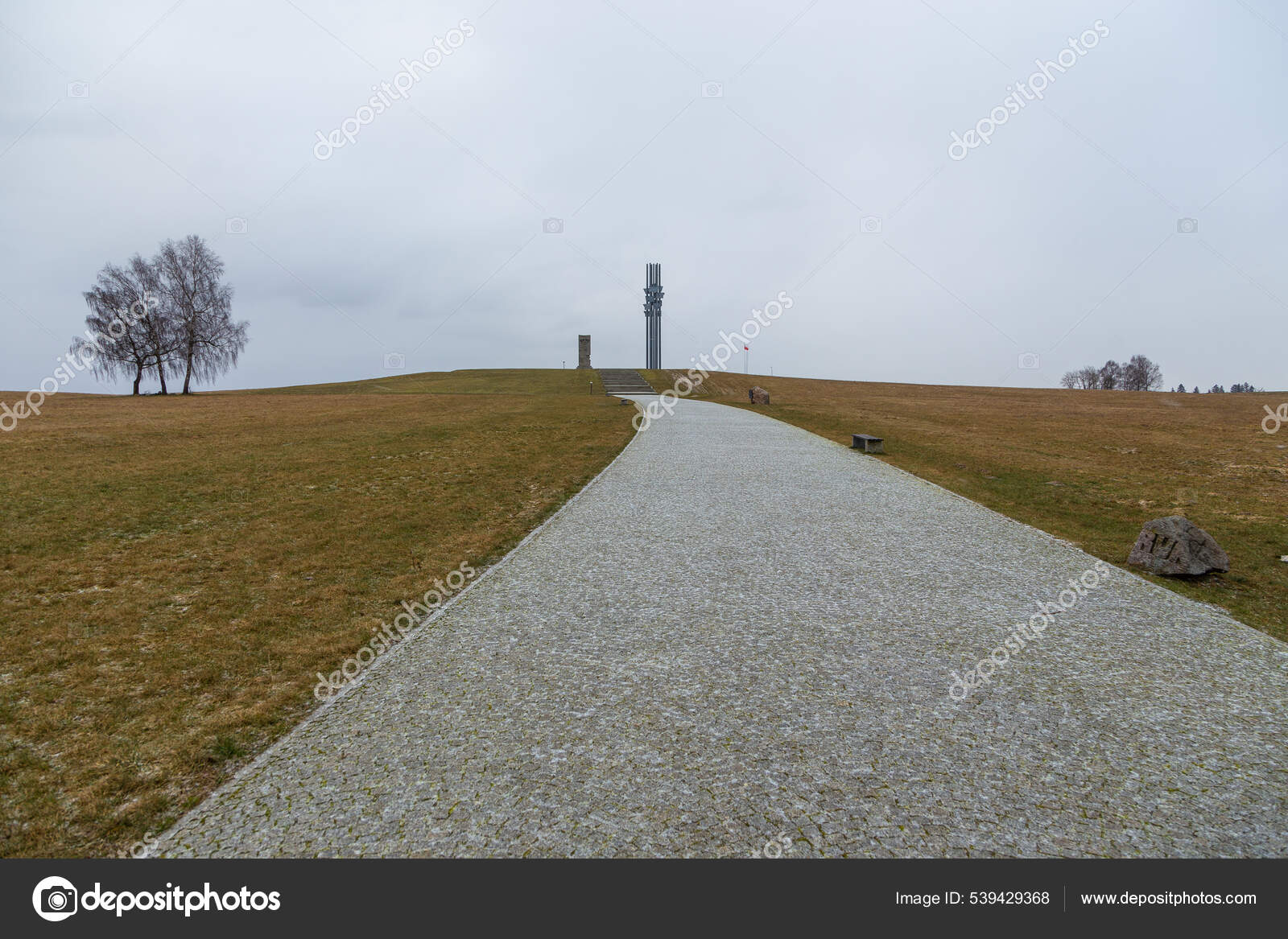 Grunwald Poland February 2018 Fields Monuments Battle Grunwald — Stock ...