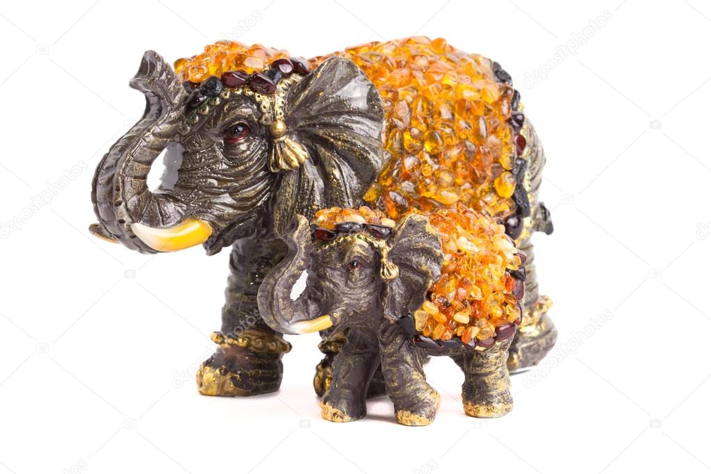 Two elephants with amber for happiness Stock Photo by ©Strannik_Fox ...