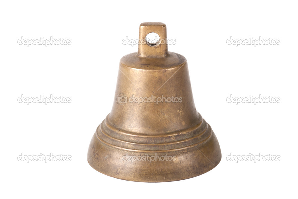 Old brass bell isolated on white background ⬇ Stock Photo, Image by ...