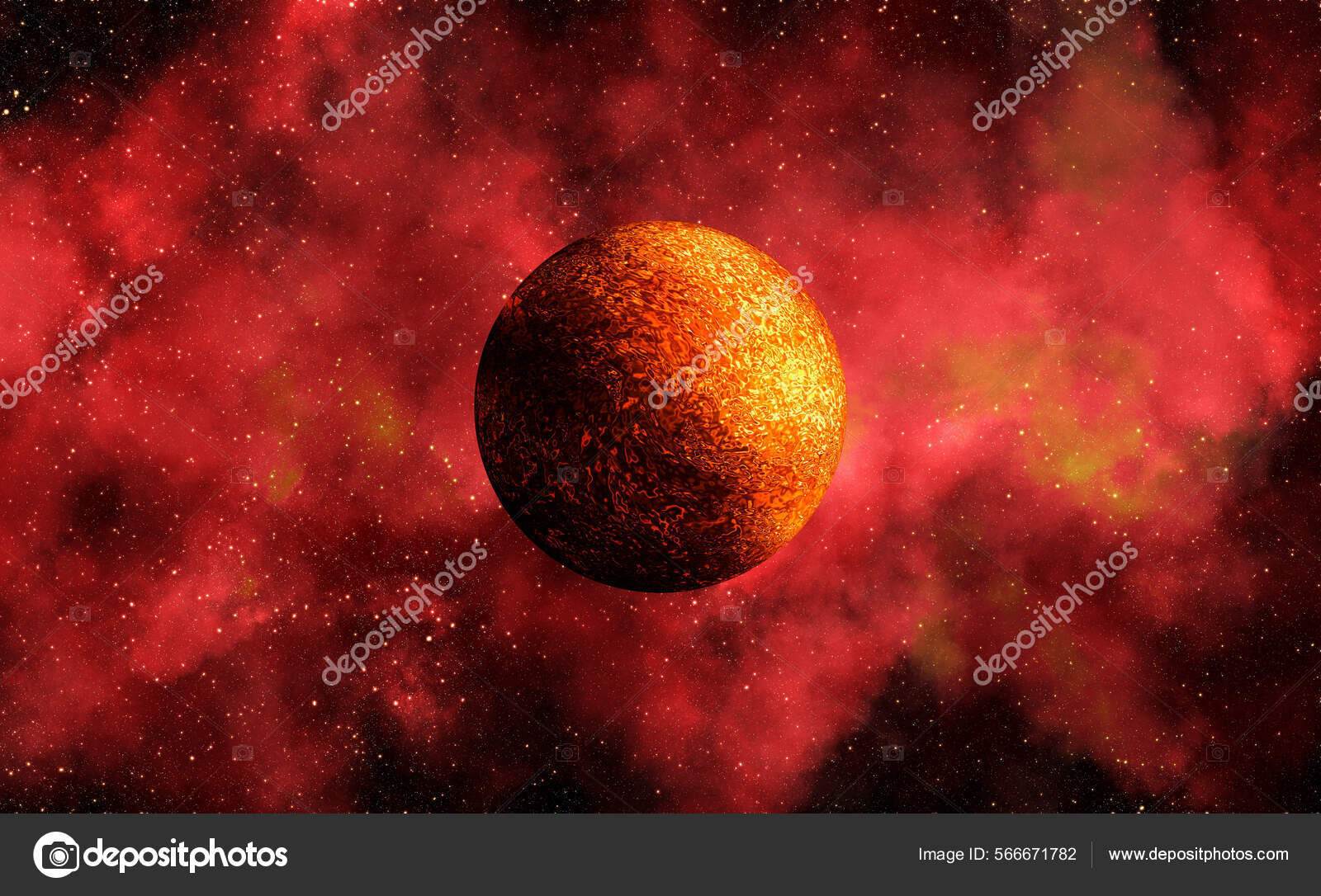 Orange Space Nebula Background