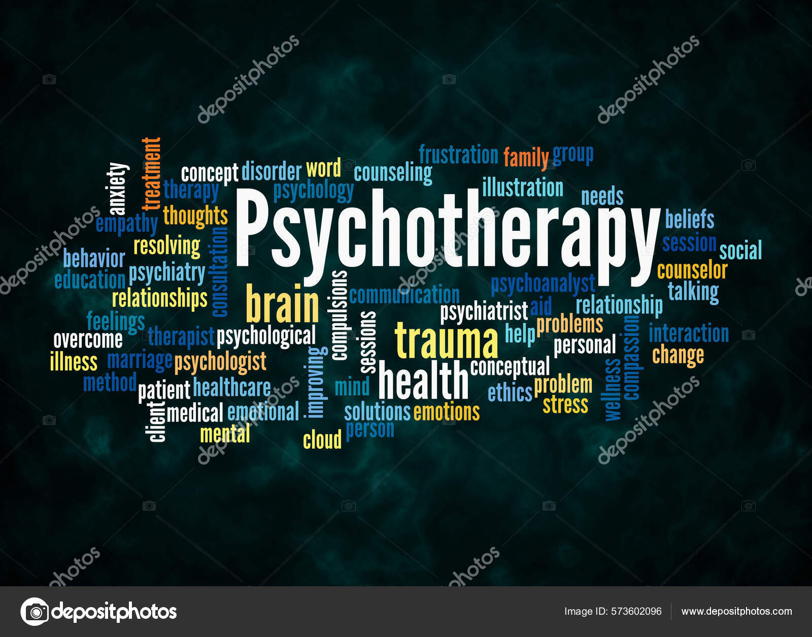 Word Cloud Psychotherapy Concept Create Text Only — Stock Photo ...