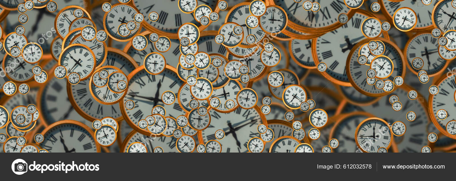 Large Set Vintage Clock Faces Texture Time Elegant Collection ...