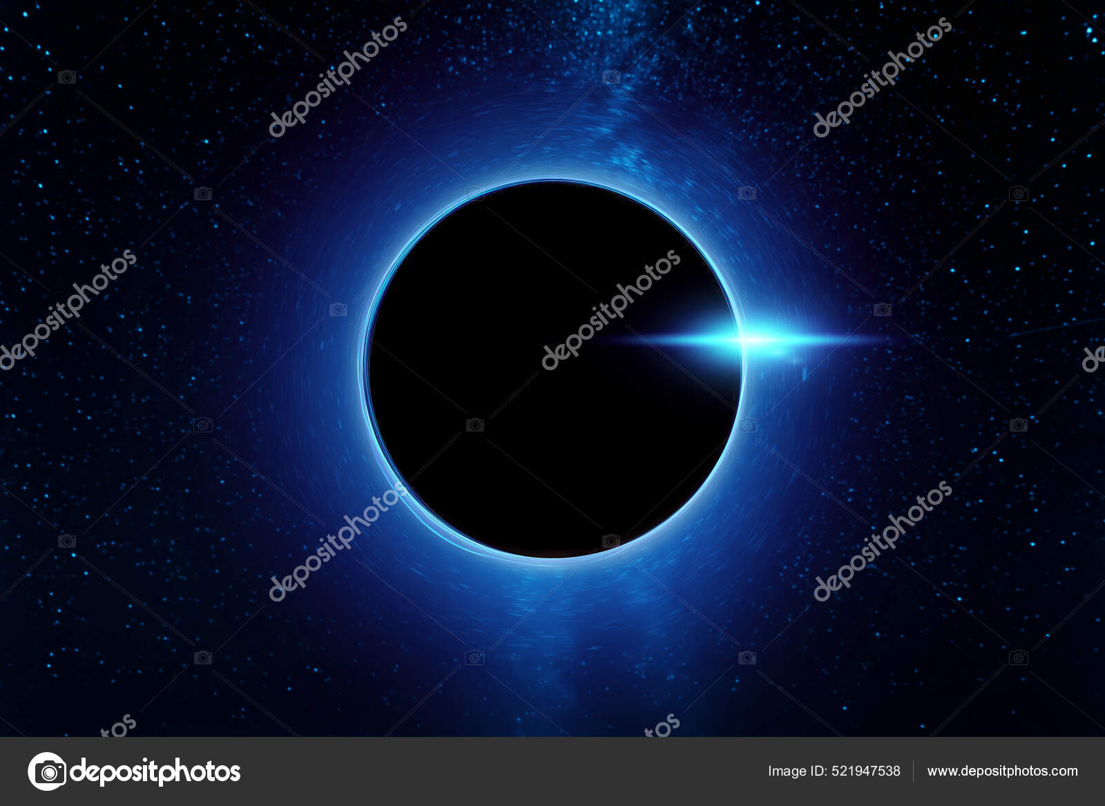 Black Hole Background Milky Way Stars Supermassive Singularity Space ...