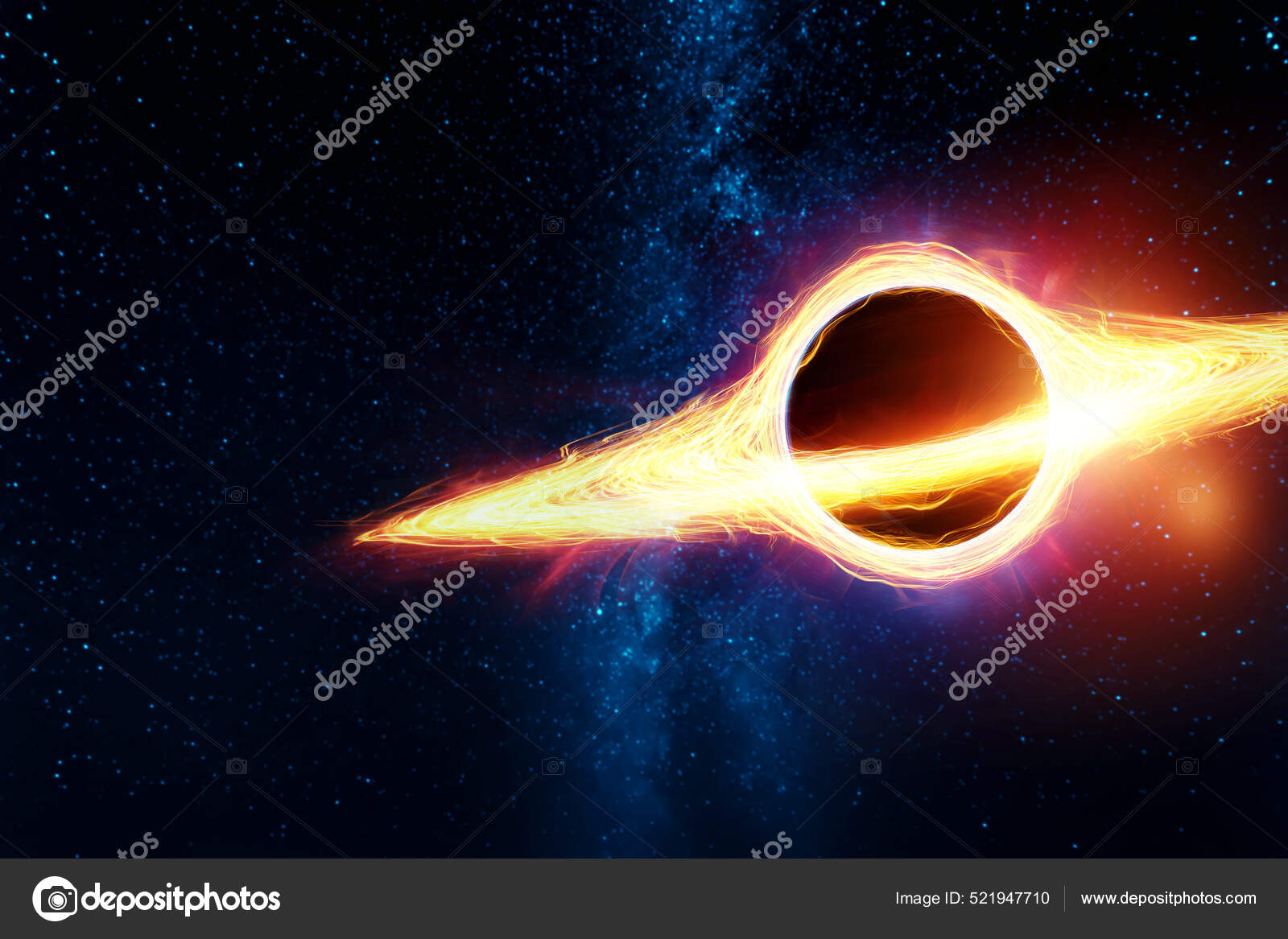 Black Hole Accretion Disk Background Milky Way Supermassive Singularity ...