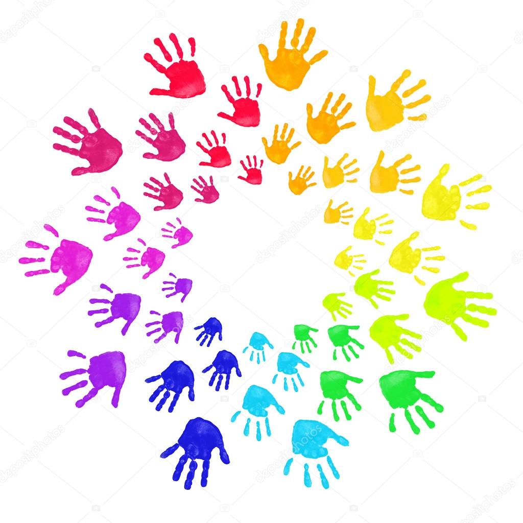 Impronte di mani colorate — Foto Stock #29787325