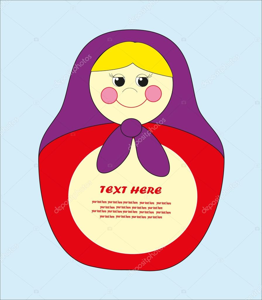 Muñeca rusa. ilustración vectorial Vector de stock por ©baigeldinov ...