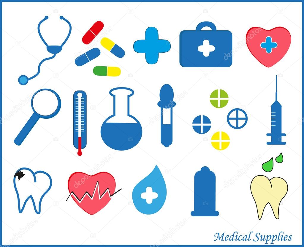 Medical supplies. Vector. — Stock Vector © baigeldinov #20022467
