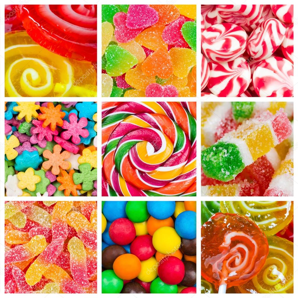 Collage of candy and sweets Stock Photo by ©Natalyka 44985707