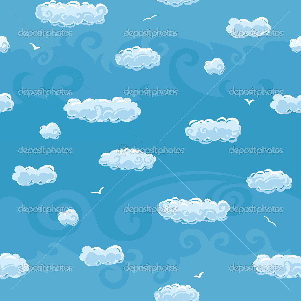 Blue Sky Seamless Pattern Stock Vector by ©OliyckaO 21965081