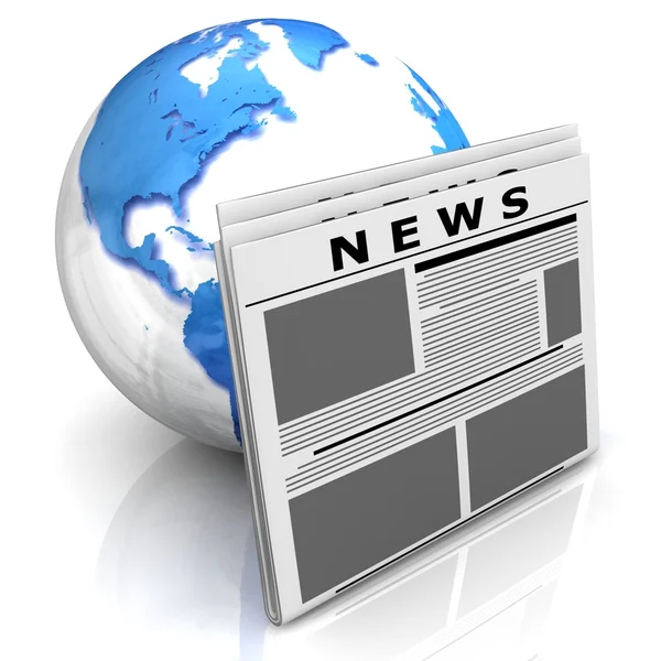 Globe news around the world — Stock Photo © alexmillos #20509005