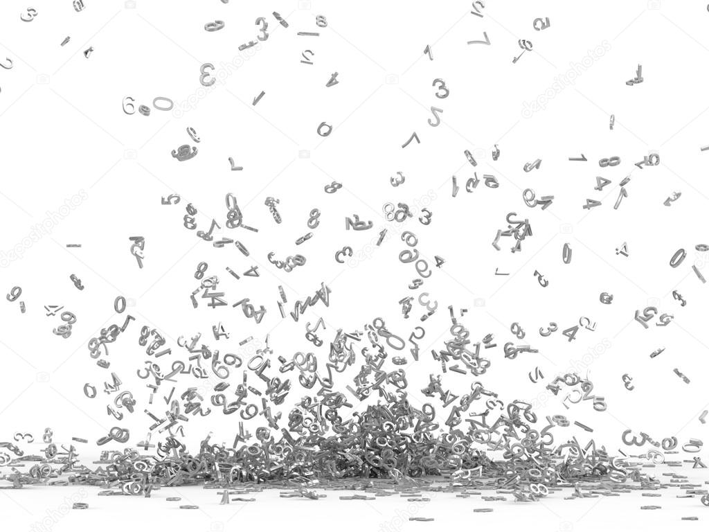 Numbers exploded Stock Photo by ©megastorm 45254447