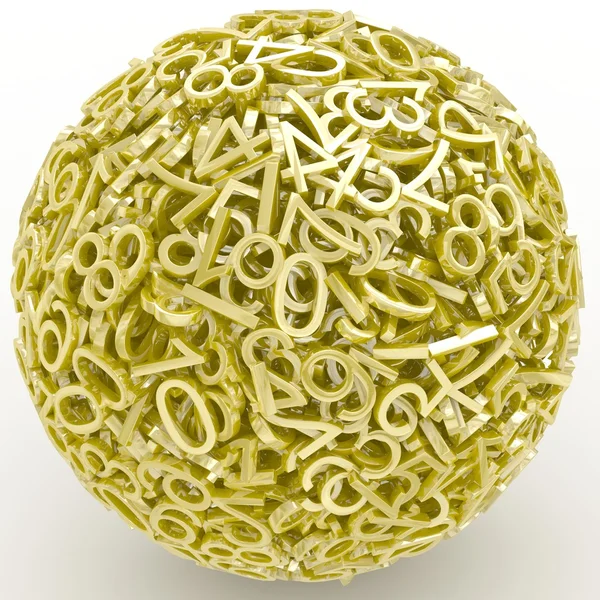 Numbers forming a sphere isolated Stock Photo by ©megastorm 45270399