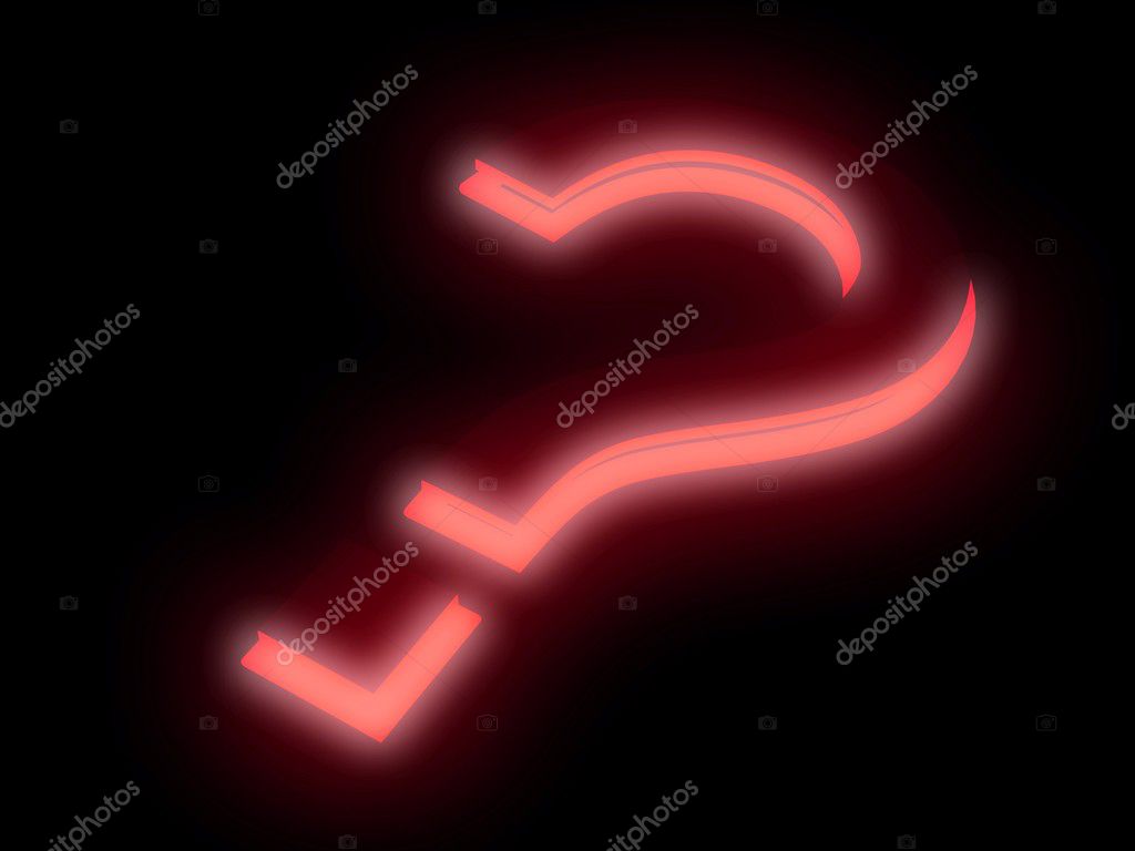 Neon question mark. Stock Photo by ©megastorm 45353063