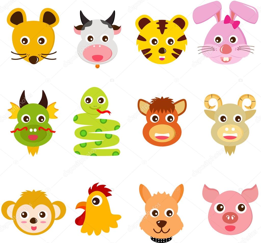 Twelve Zodiac signs with Animals Stock Vector by ©sasimoto 28967193