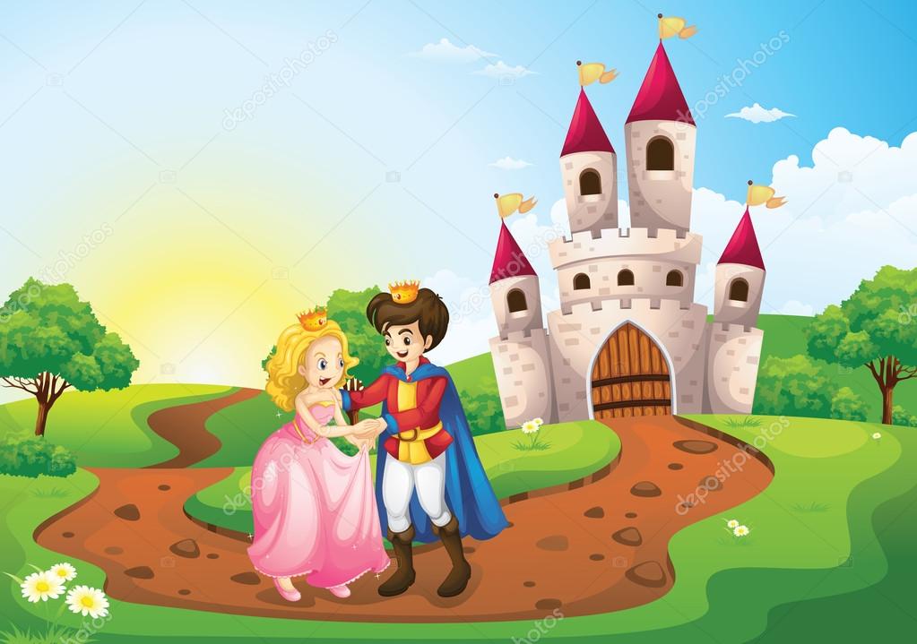 la reina y el Palacio del rey — Archivo Imágenes Vectoriales ...