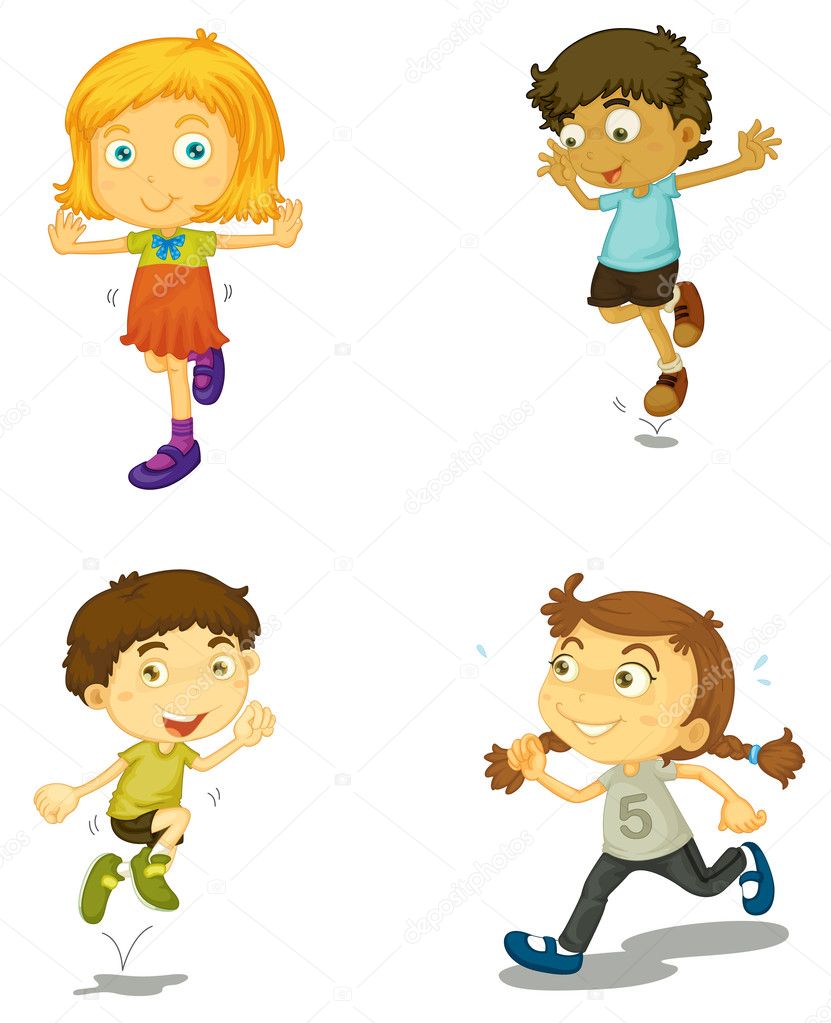A four kids Stock Vector Image by ©interactimages #14321329