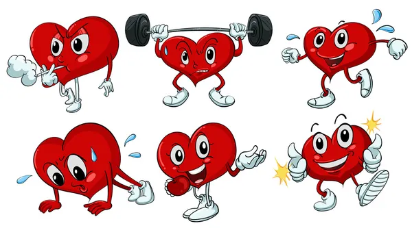 Srdce kreslené Stock vektory, Royalty Free Srdce kreslené Ilustrace ...