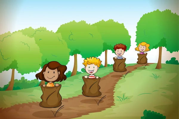 Sack race Vector Art Stock Images | Depositphotos