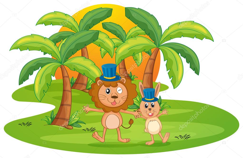 A lion and rabbit Stock Vector Image by ©interactimages #16278835