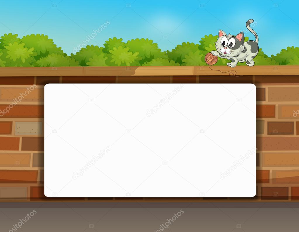 A cat and a white board Stock Vector Image by ©interactimages #17974373