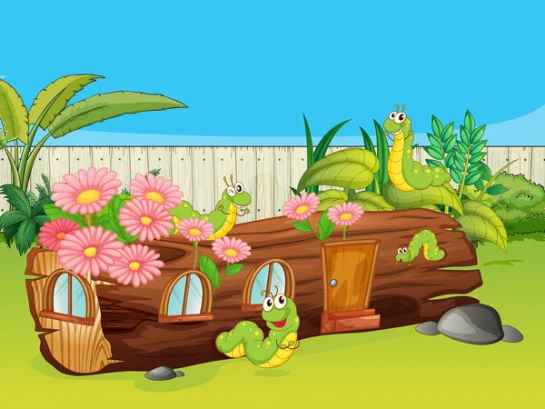 Wood house and flies Stock Vector Image by ©interactimages #12601745