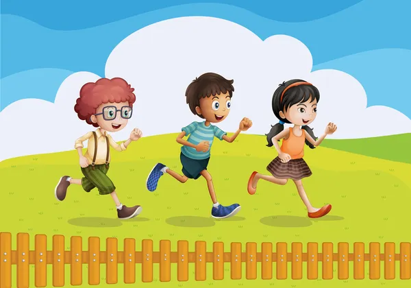 Children Running Clip Art