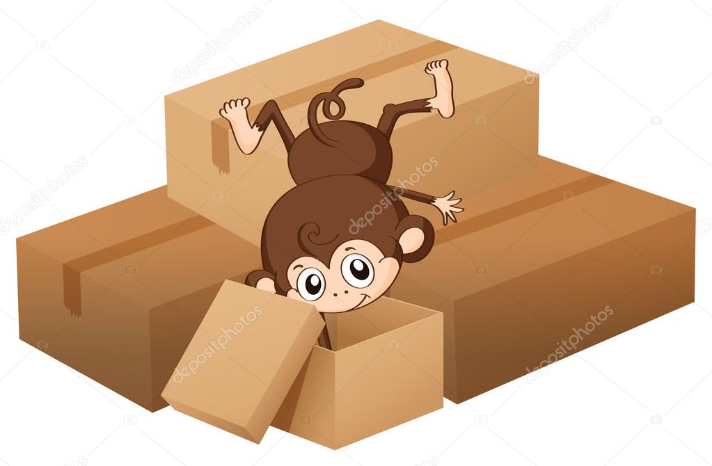 A monkey and boxes Stock Vector Image by ©interactimages #18438309
