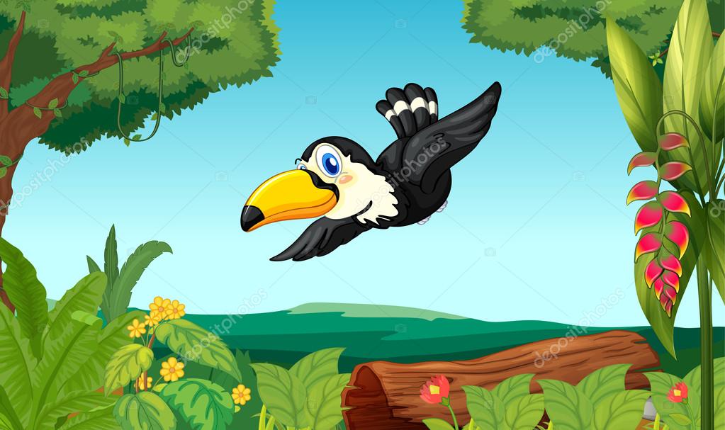 A bird in the forest Stock Vector Image by ©interactimages #18836779