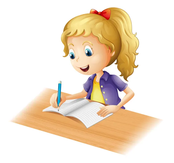 Woman Writing Clipart