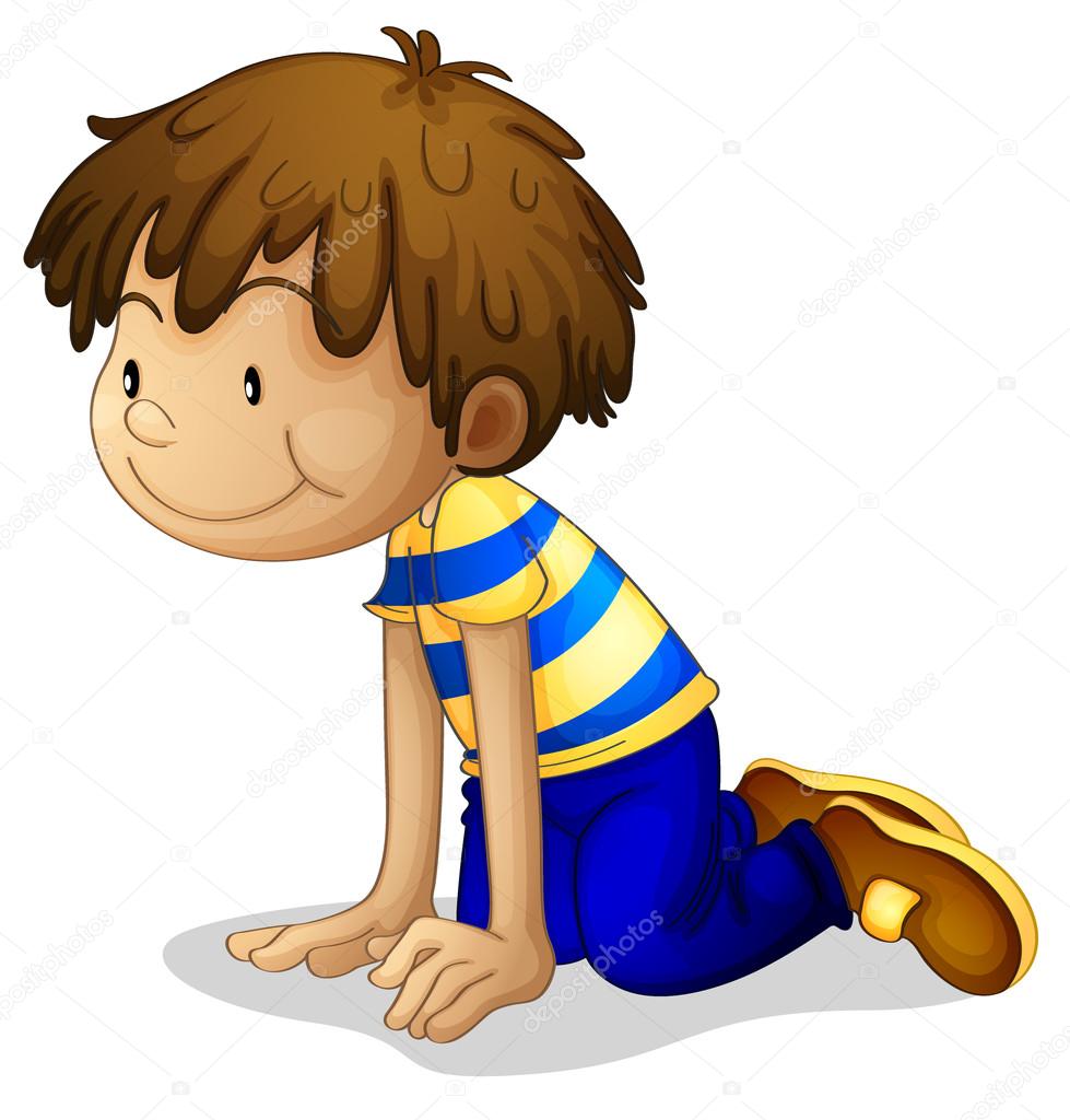 Un chico arrodillado Vector de stock #18916109 de ©interactimages