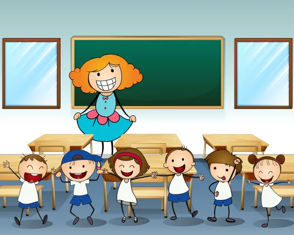 Clipart Enseignant Et Classe