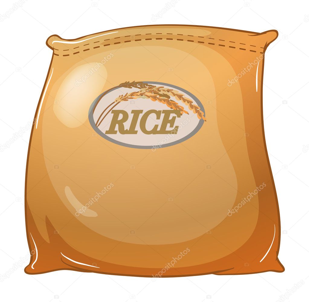 A sack of rice — Stock Vector © interactimages #21504943